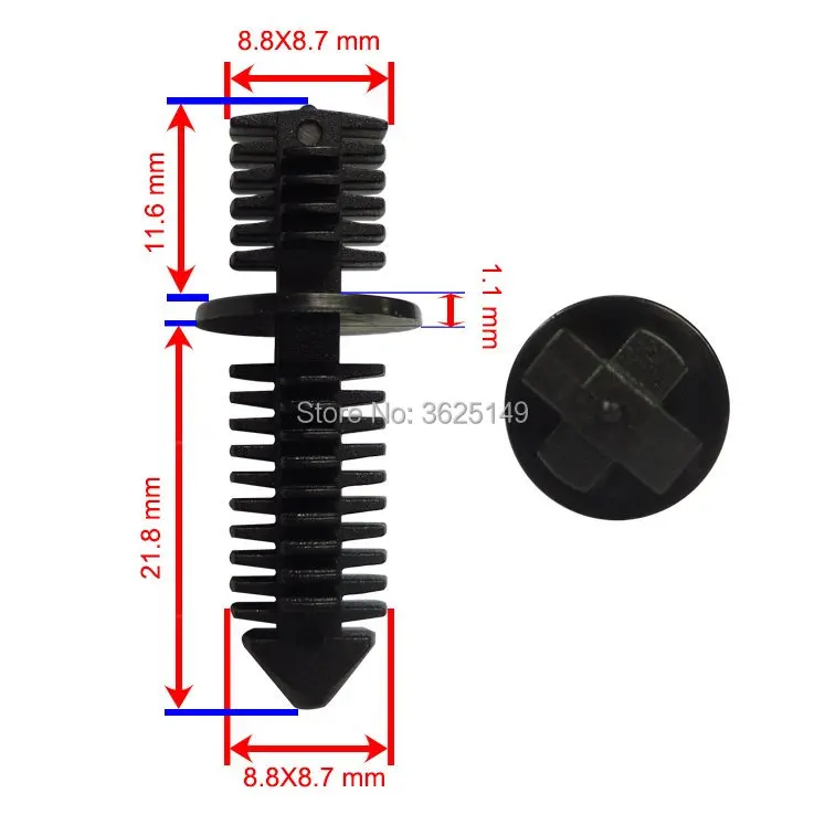 50-100-500x-Black-Double-End-Xmas-Tree-Retainer-Clip-11-32-Stem ...