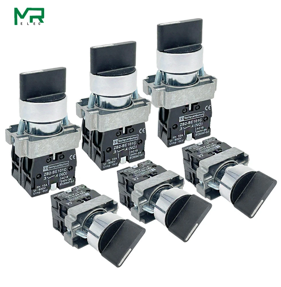 22mm Xb2-bd21 Bd23 Bd25 Bd33 Bd45 Bd53 1no/2no/1no1nc 2/3 Position Self Locking / Self Resetting ...