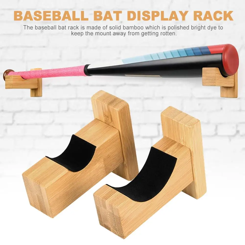 2PCS Baseball Bat Display Hanger Holder Wall Rack Stand With Mounting ...
