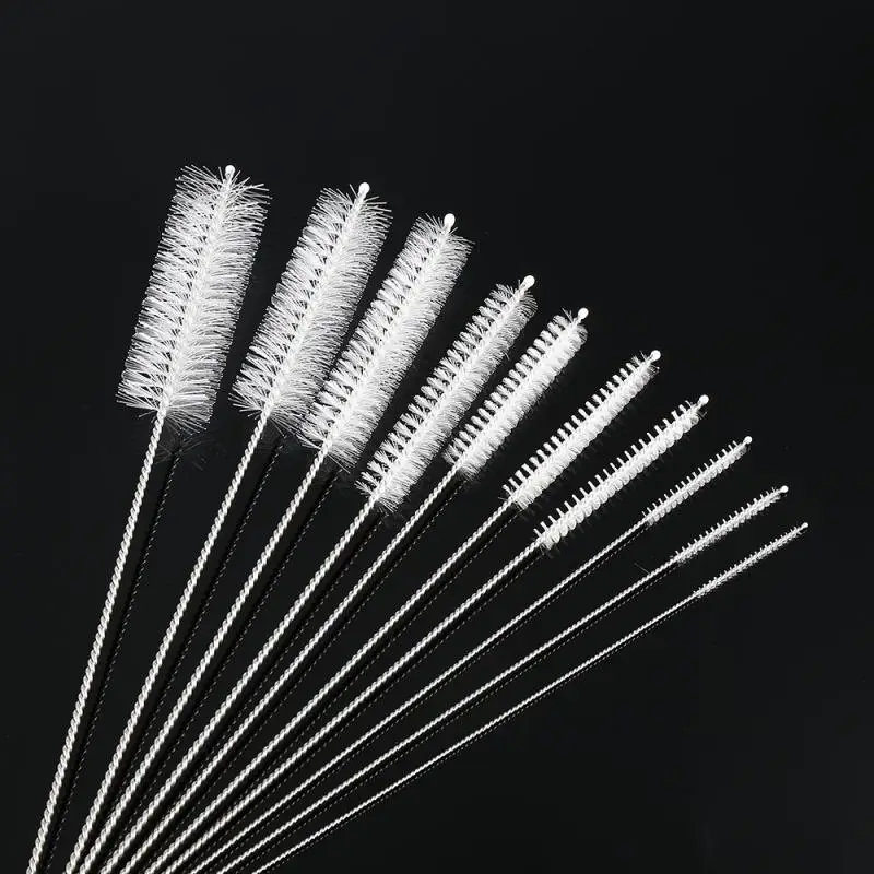 10pcs Nylon Tube Brushes Cleaning Brush Set Bottle Tube Pipe Small Tube ...
