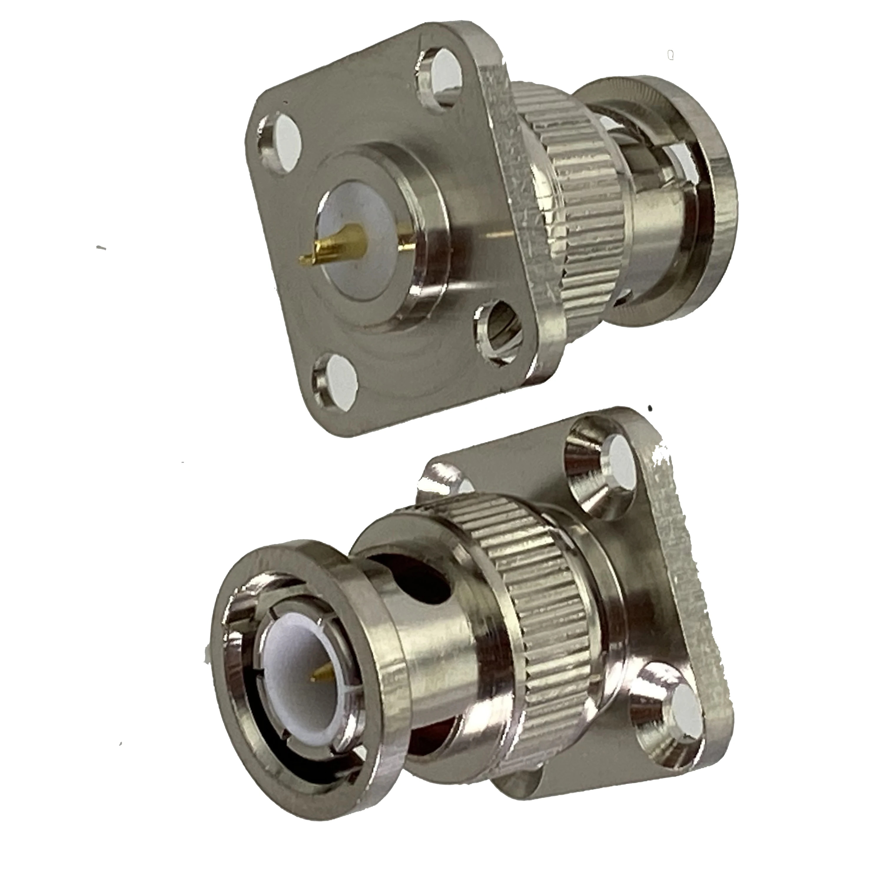 1pcs-Connector-BNC-Plug-Male-4-Holes-Flange-Solder-Pancel-Mount-Wire ...