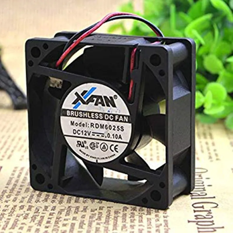 Electronic Cooling Fans RDM6025S 12V 0.10A 6CM 6025 2 wire axial ...