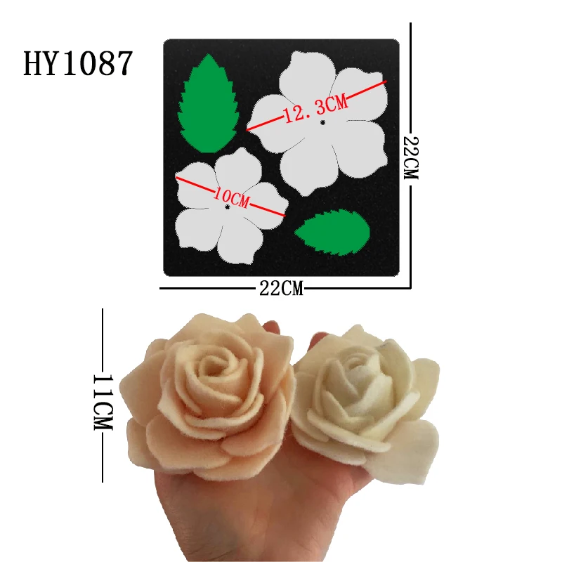Rose paper flower Scrapbooking Die Cut DIY handmade Wooden Die-cutting ...