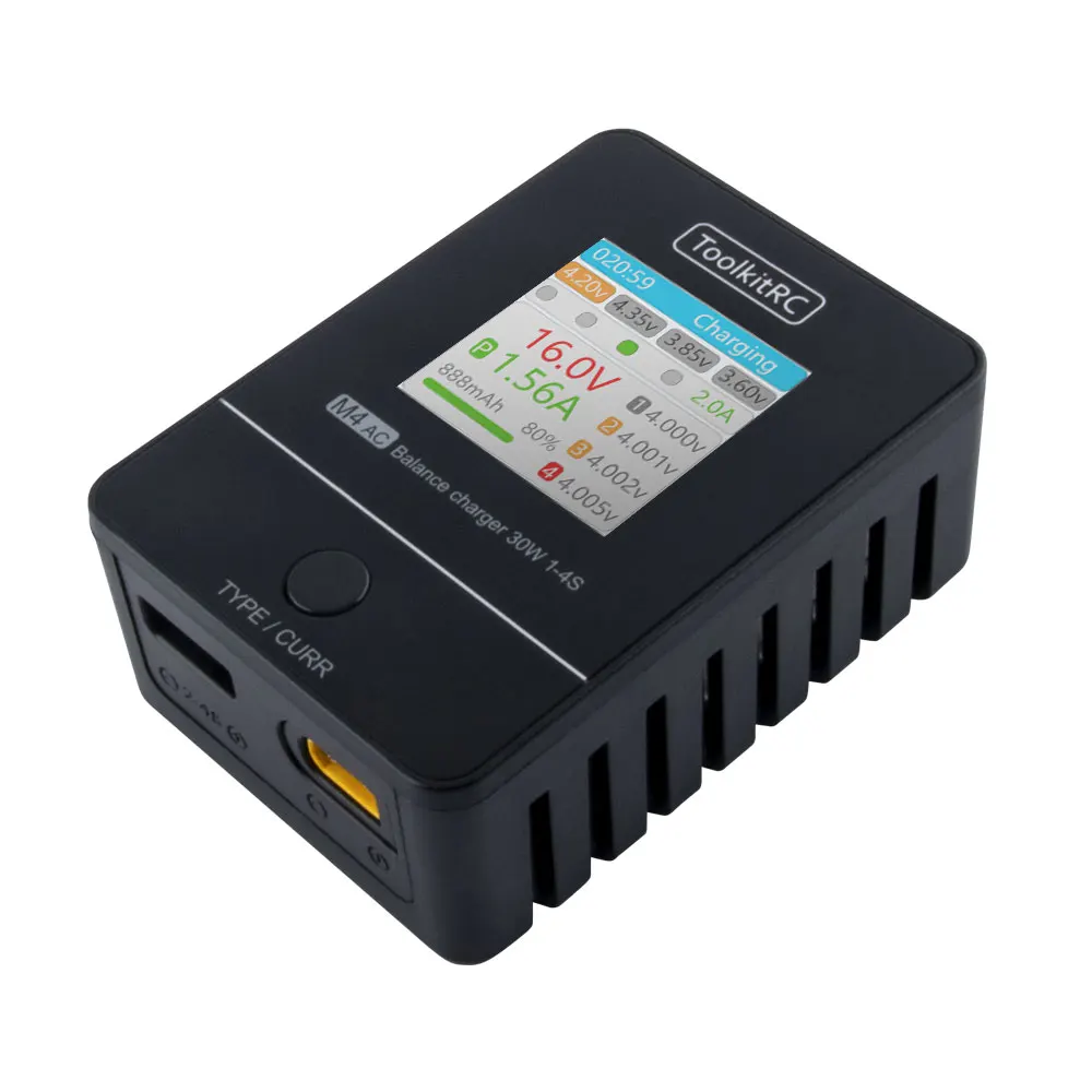 ToolkitRC M4 AC Battery Charger XT60 (4S/2.5A/25W)