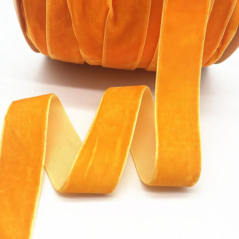 Orange Christmas Ribbon | Velvet Party Decoration | Orange Velvet ...