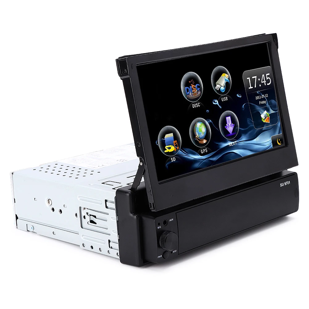 7 inch HD Car Multimedia Player Capacitive Retractable Screen WiFi GPS ...