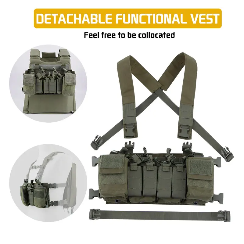 Quick-Release-Tactical-Vest-Mag-Pouch-Chest-Rig-fit-for-Tactical-Vest ...
