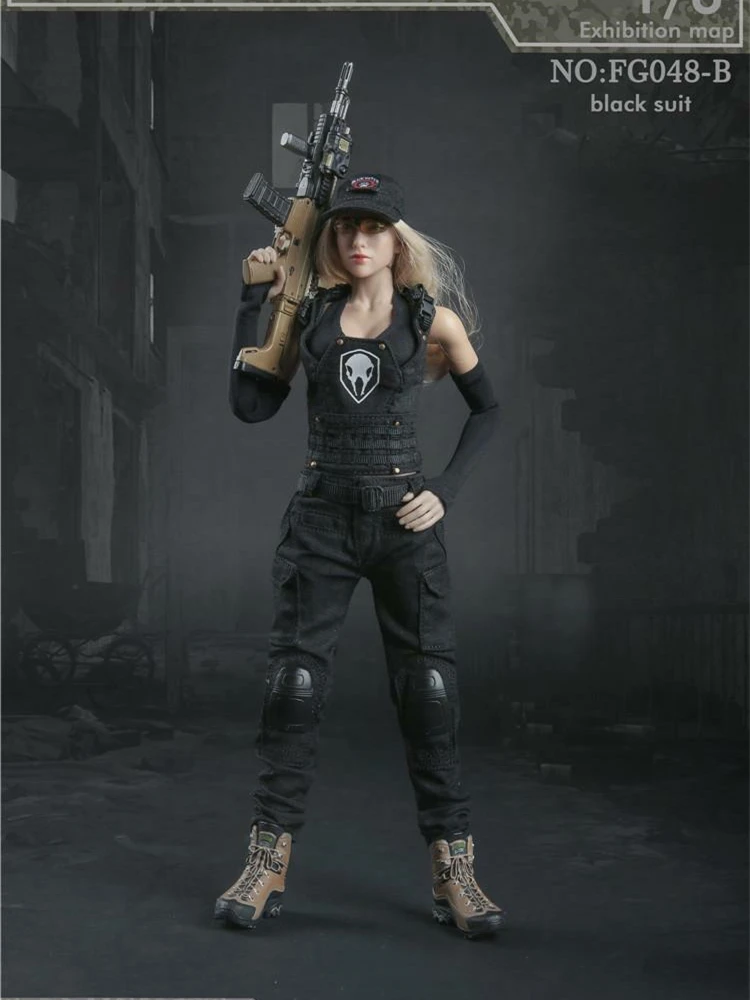 Fire Girl Toys 1:6 Woman Gunner Black Tactical Clothing Suit Fg048b F ...