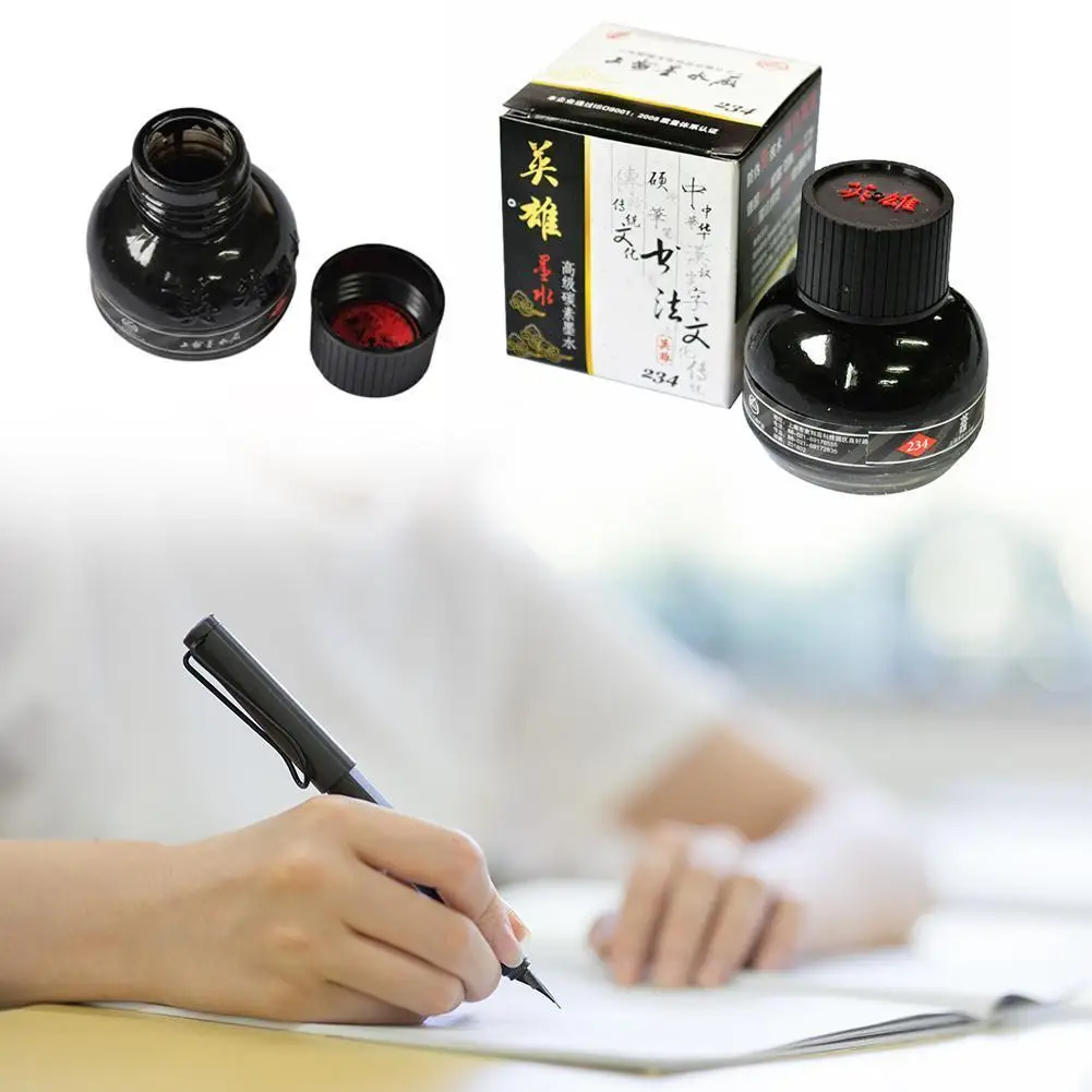 60ml-Smooth-Writing-Fountain-Pen-Ink-Glass-Bottle-Student-School-Office ...