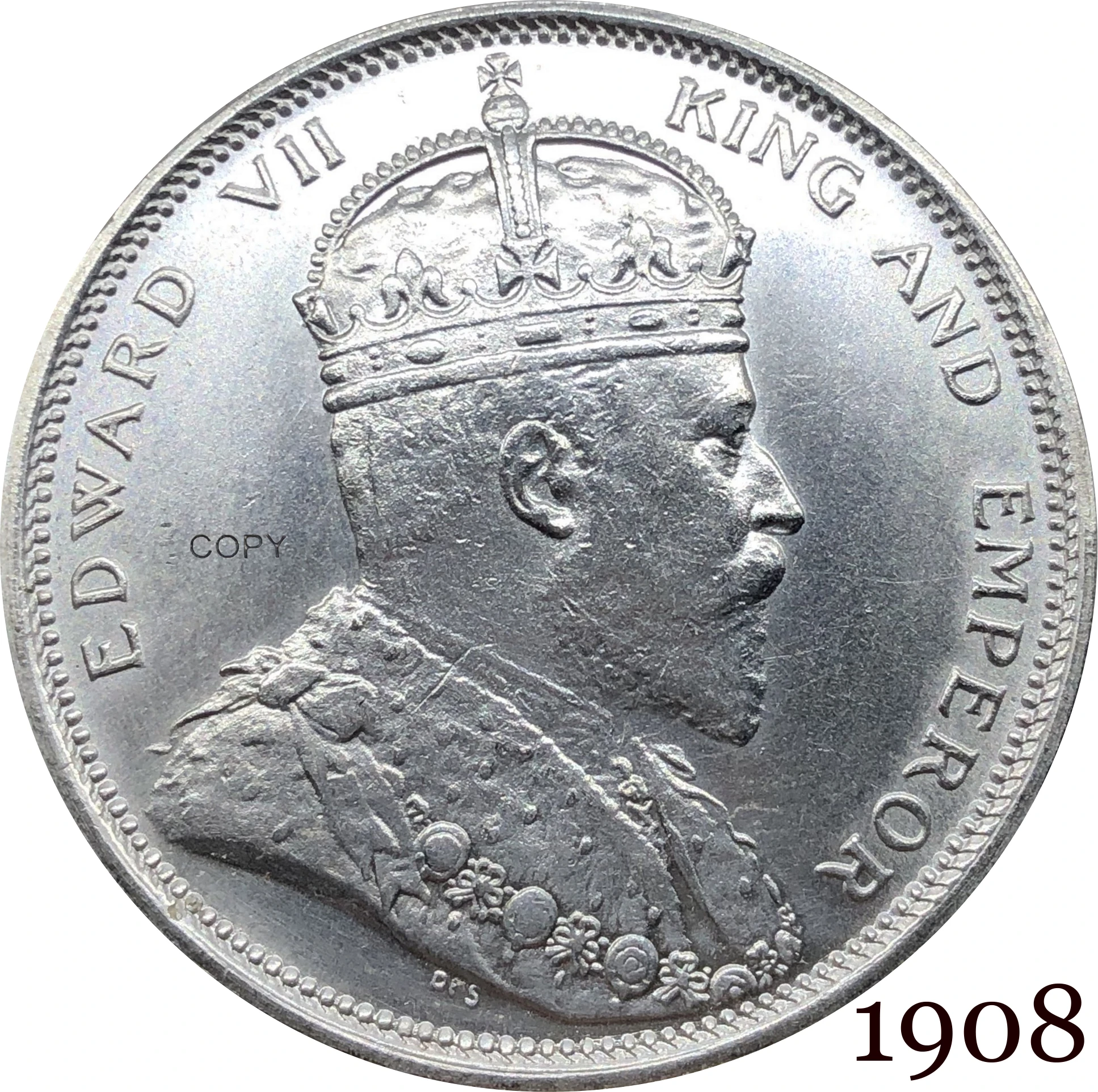 Straits-Settlements-Malaysia-1908-1-One-Dollar-Edward-VII-KING-EMPEROR ...