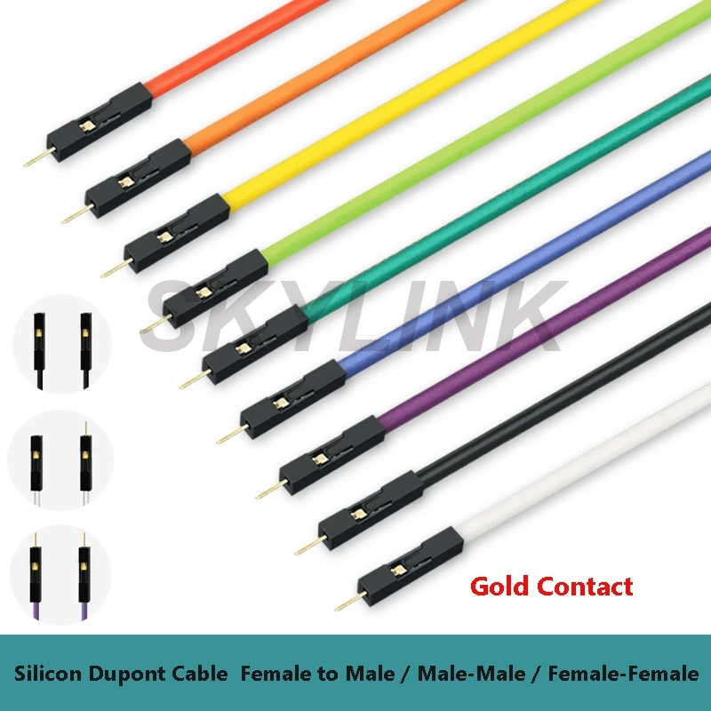 50pcs 1p Super Soft Silicon Dupont Cable For Arduino 10cm 20cm 30cm 2 ...