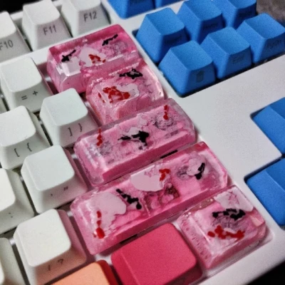 Koi Backspace Key Caps Resin Keycaps Gaming Keyboard Scenery For ...