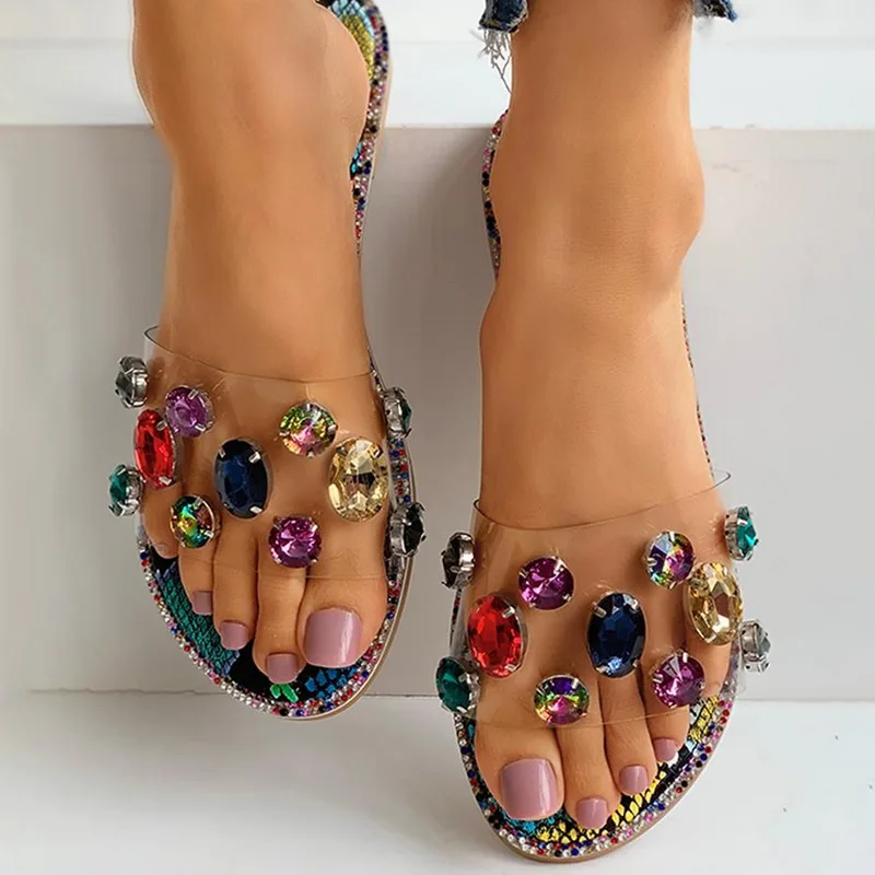 Chanclas-de-diamantes-salvajes-para-mujer-sandalias-con-diamantes-de ...