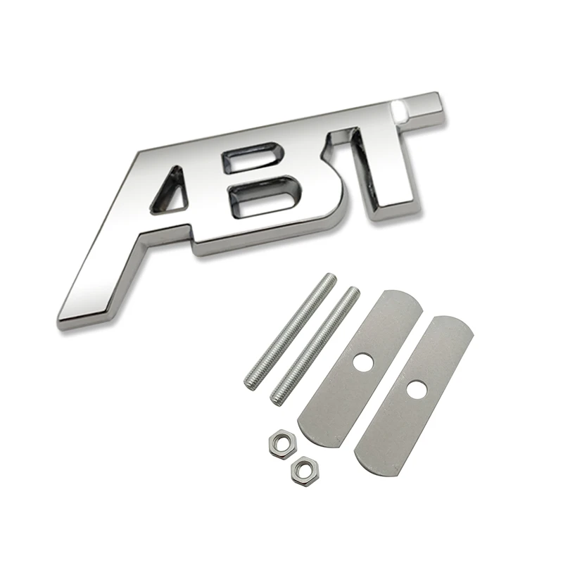 Car 3D metal ABT logo Sticker Front Grille Badge Emblem for VW Audi S ...