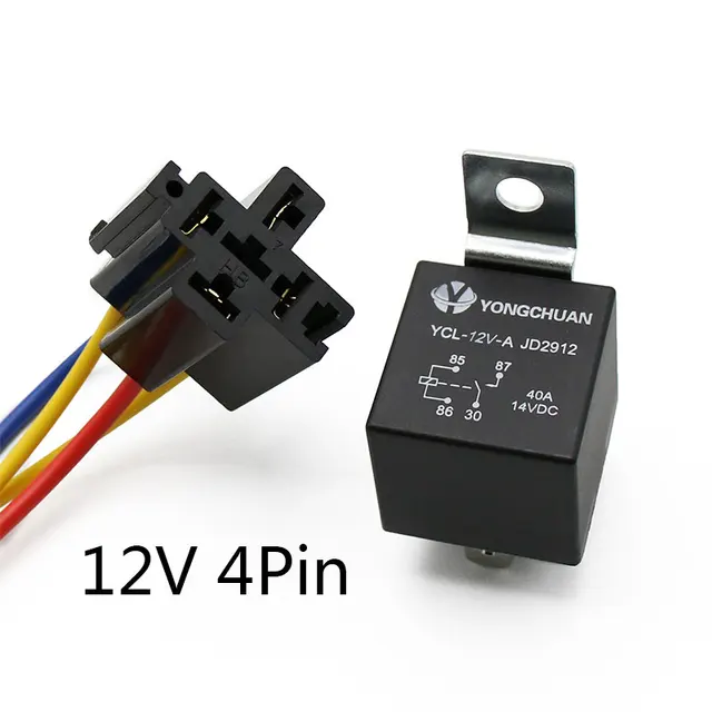 Waterproof Automotive Relay 12V 24V 4pin 5pin 4P 5P 40A Car Relay With ...