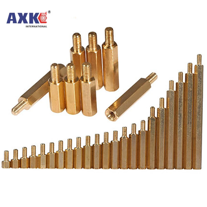 [m2 M2.5 M3 M4 M5 M6] Hex Brass Spacing Screws Threaded Pillar Pcb ...