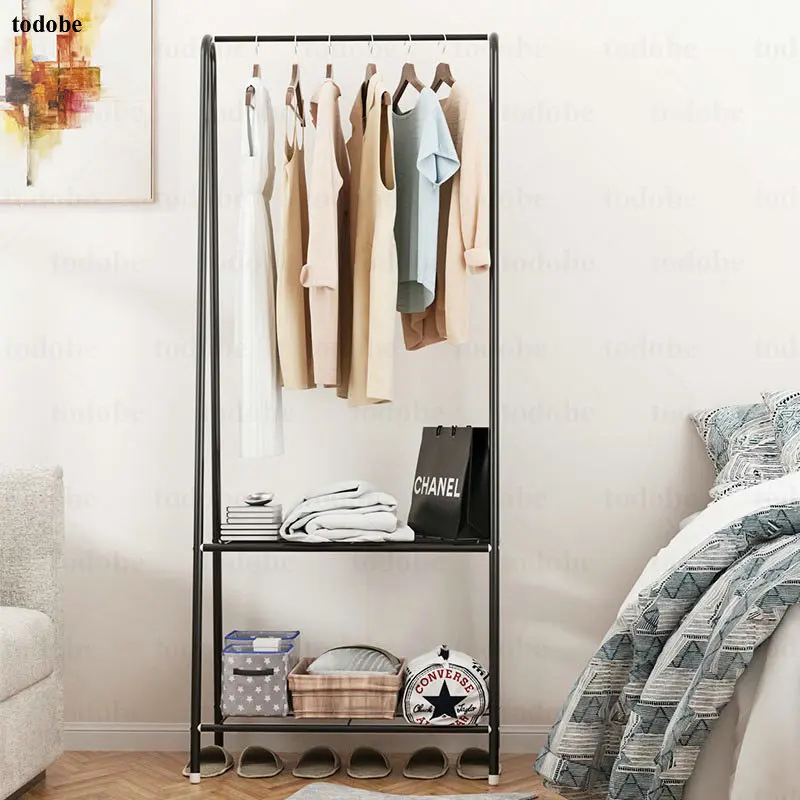 Simple Triangle Coat Rack Metal Clothes Hanger Hat Stand Floored Home ...