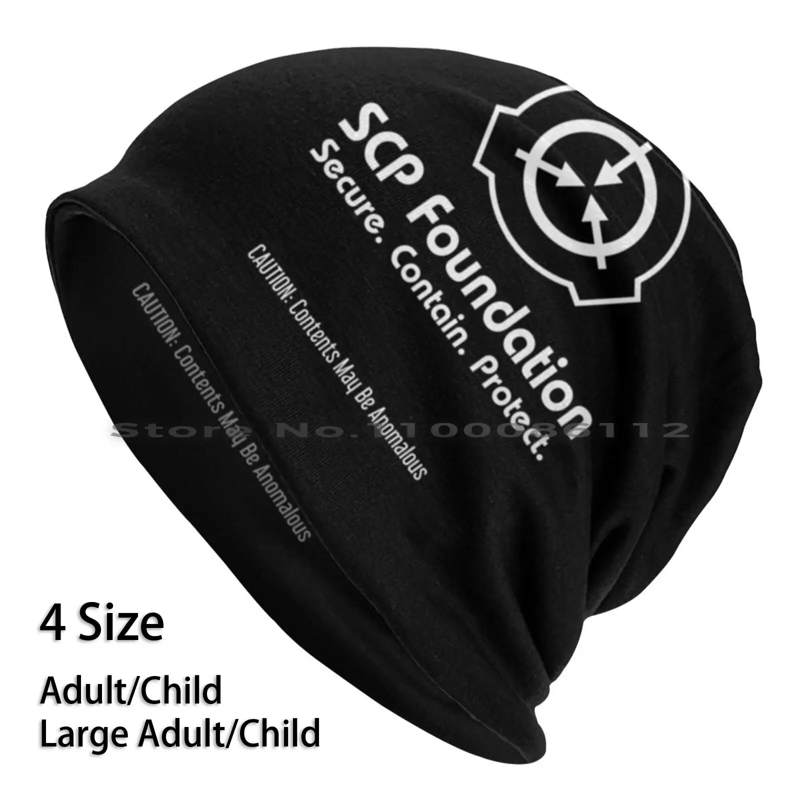 Scp Foundation Logo Beanies Knit Hat Scp Foundation Caution Scp Logo ...
