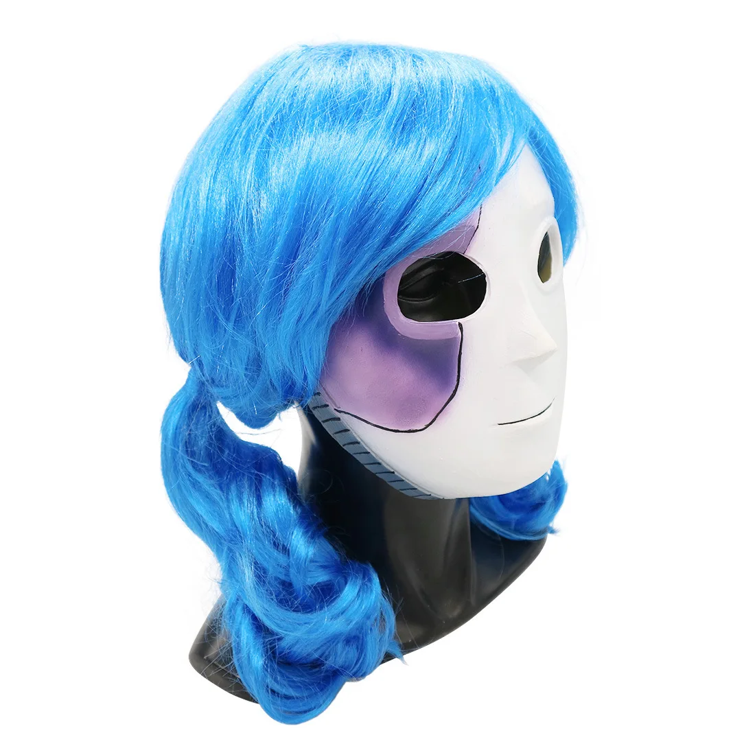 Game Sally Face Mask Sally Masks Blue Wig Sallyface Cosplay Wig Hallow ...