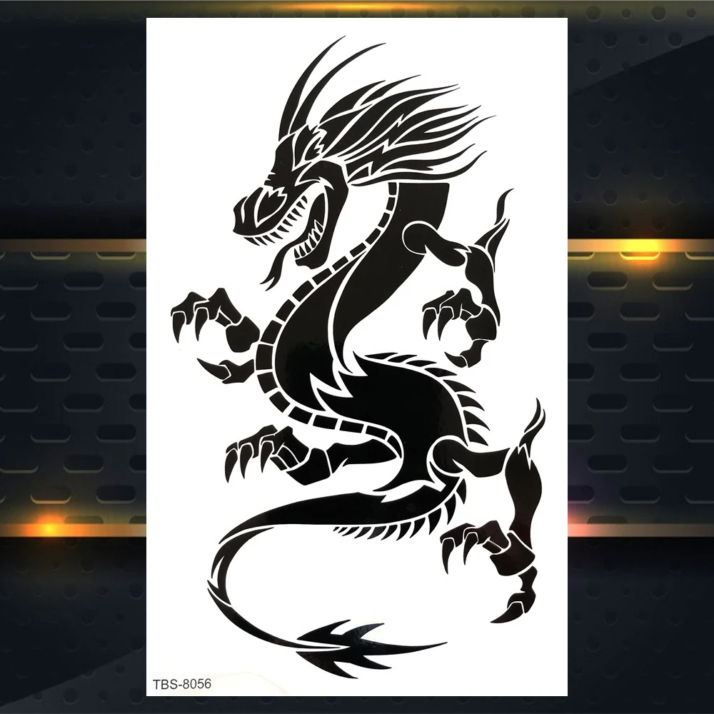 Tribal Fire Dragon Tattoos Designs