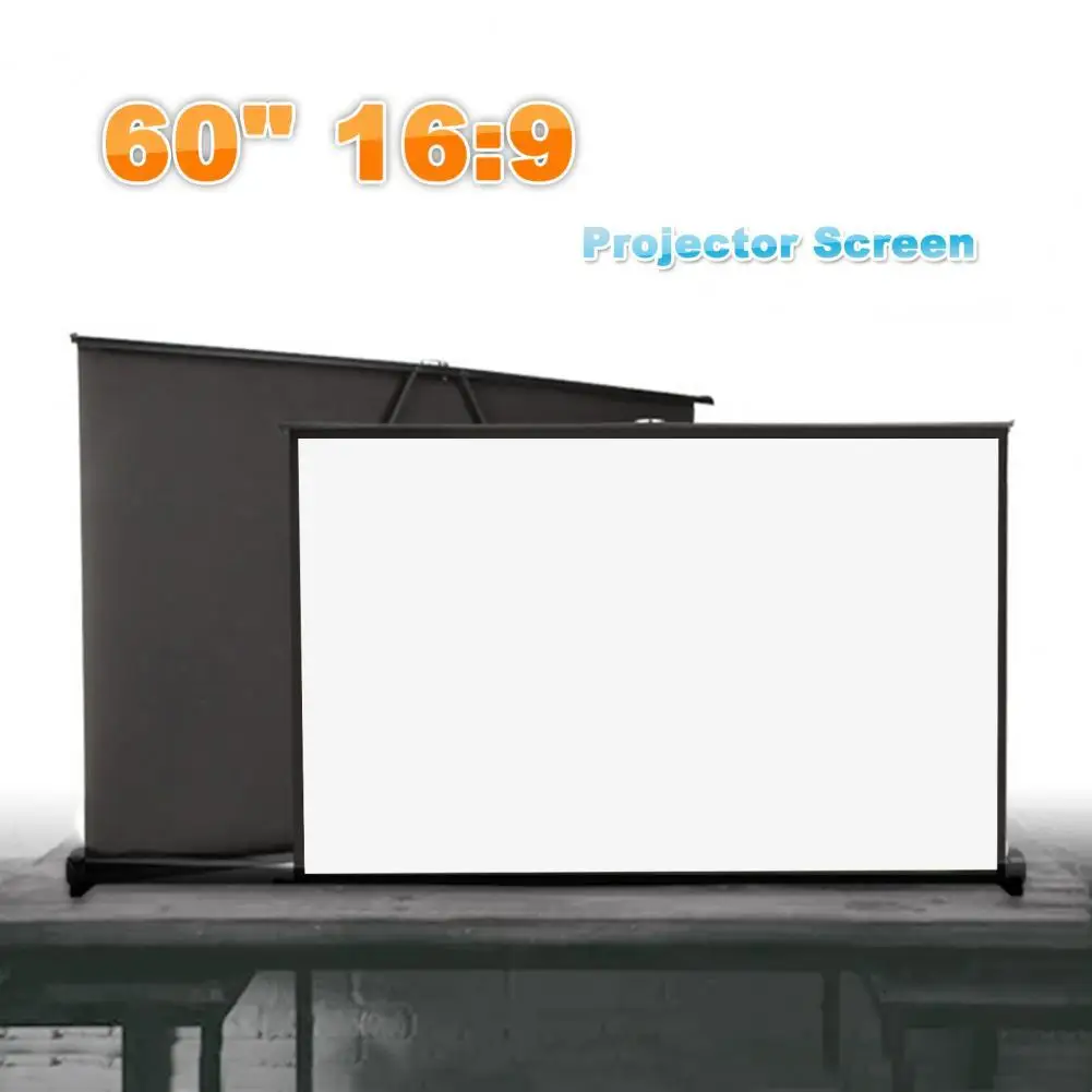 High Brightness Reflective Projector Screen 60 100 130 inch 16:9 Fabric ...