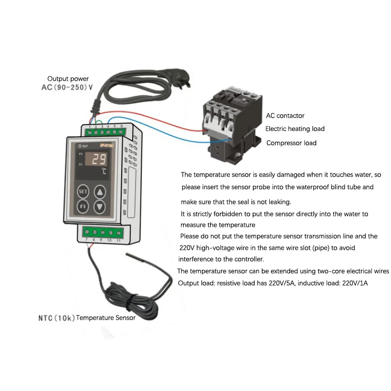 Elektronikus Termosztát Sín Típusú Napenergia Digitális Kijelző Állítható Hőmérséklet-Vezérlő Bf ...