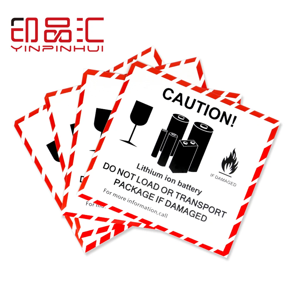 Adhesive Lithium Battery Shipping Labels UN3481 Warining Case Stickers ...