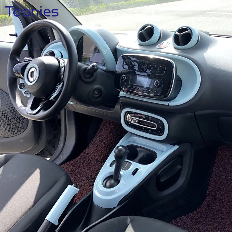 Para Smart Fortwo W450 Real De Cuero Perforado cubierta del volante ...