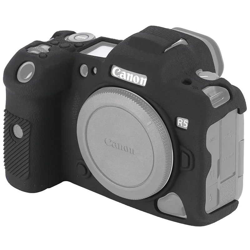 for canon EOS R5 Soft Silicone Rubber Protective Cover camera body Case ...