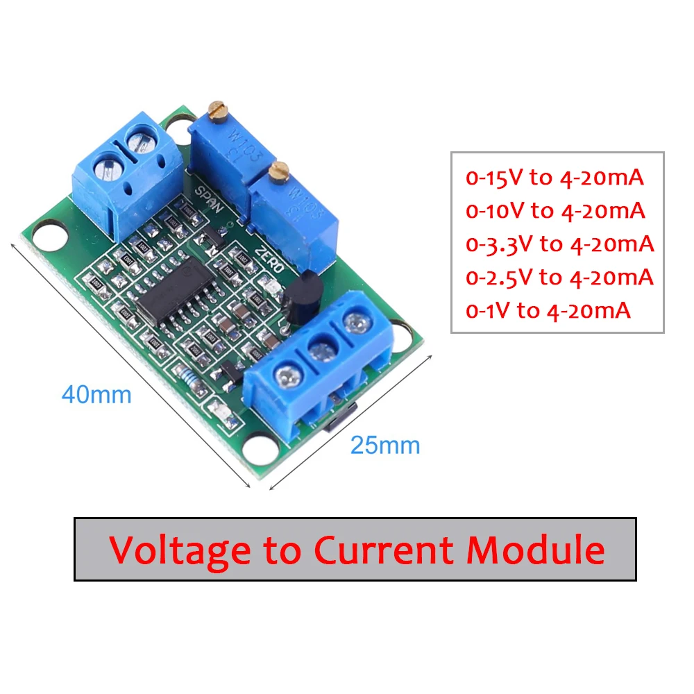 DC 0 2.5V 0 3.3V 0 10V 0 15V 0 1V to 4 20mA Non Isolated Voltage to ...