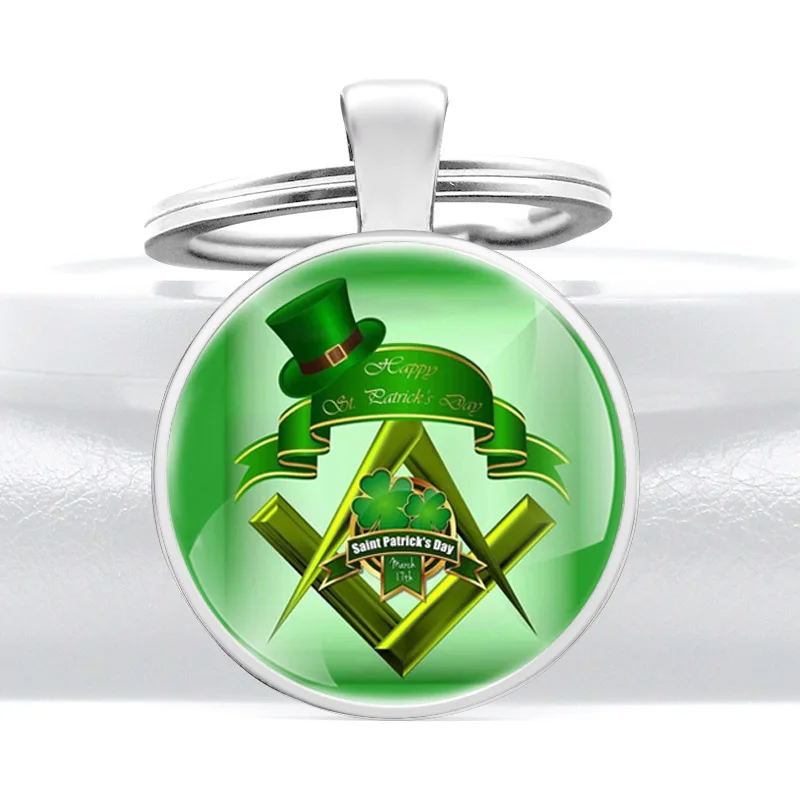 New Fashion Happy Saint Patrick's Day Brethren Masonic Key Rings ...