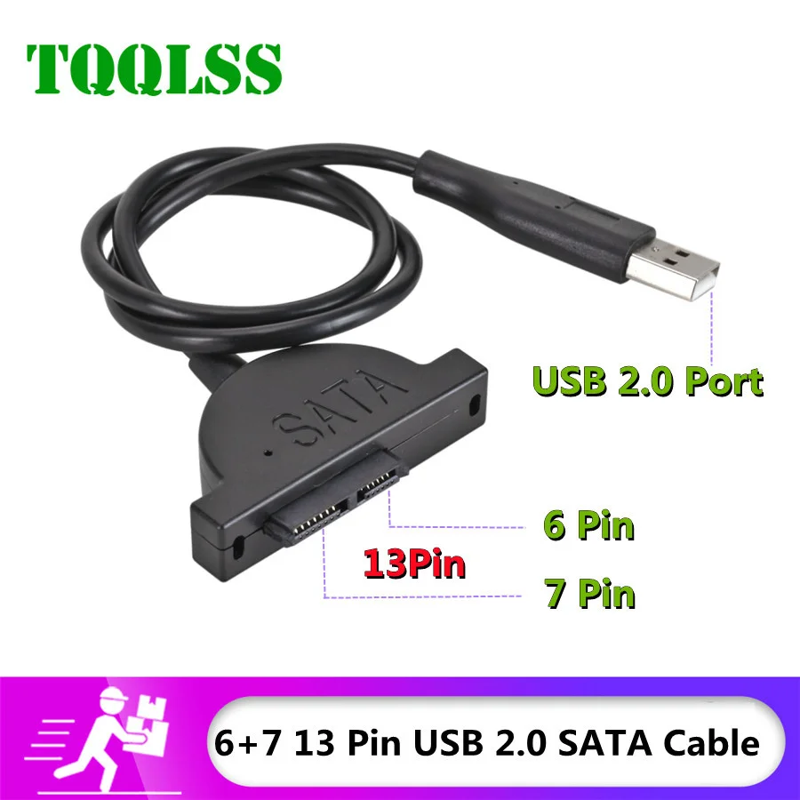 Adaptador USB 2,0 a Mini Sata II, 7 + 6, 13 pines, para ordenador ...