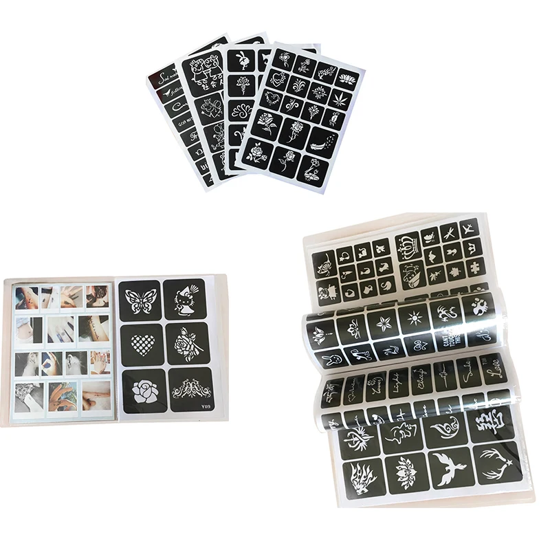 Reusable Sticker Tattoo Template Folder, Painting Template Henna ...