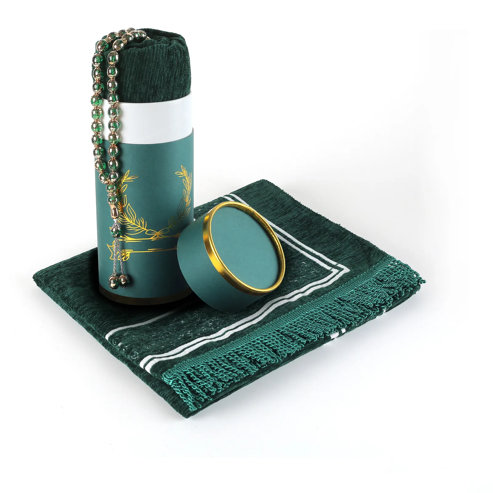 New-Muslim-Prayer-Rug-Set-Sejadah-Rosary-Beads-Prayer-Mat-Gift-Set ...