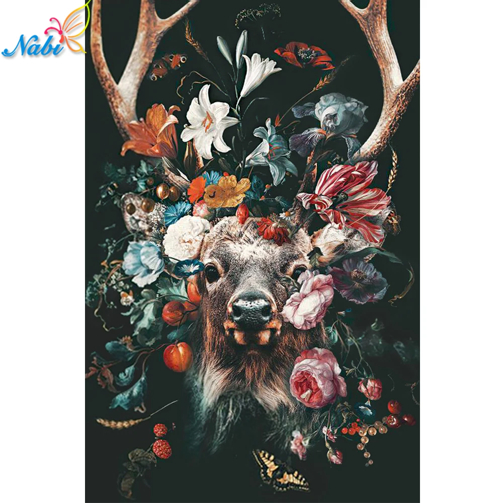 Paper, Party & Kids Craft Supplies & Tools New arrived Complete deer 5D Diamond Painting ...