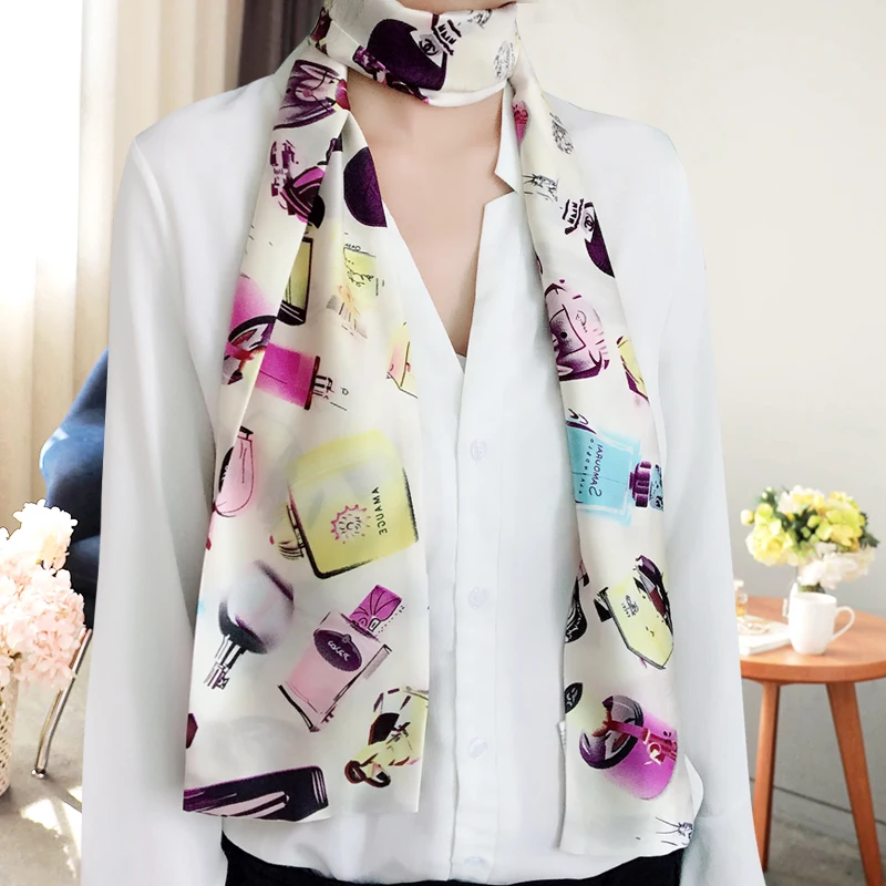 Japanese scarf Spring Imitation silk scarfs women fashionable printing ...