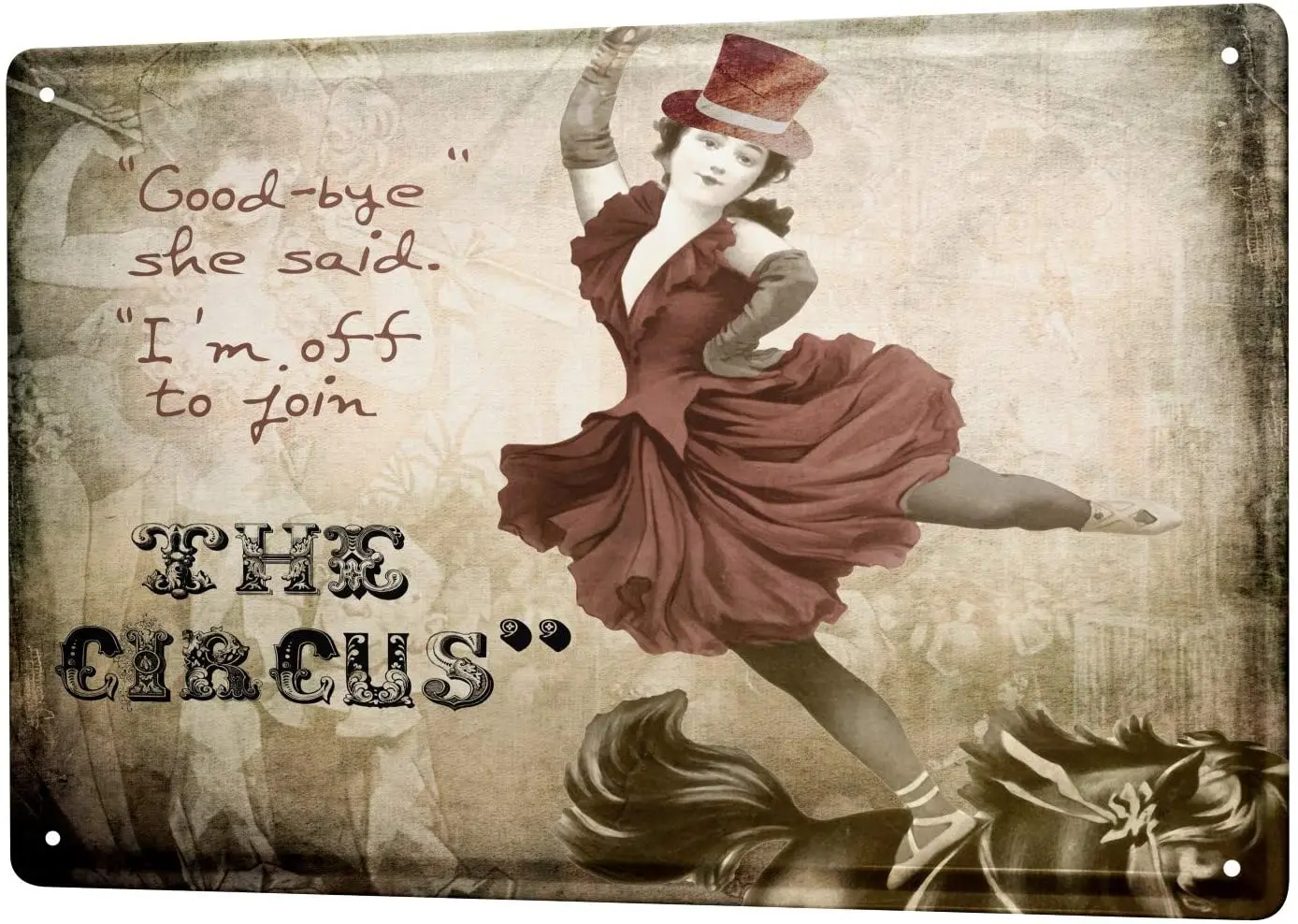 Dancing, dancing, metal sign, household decoration, bar, coffee shop ...