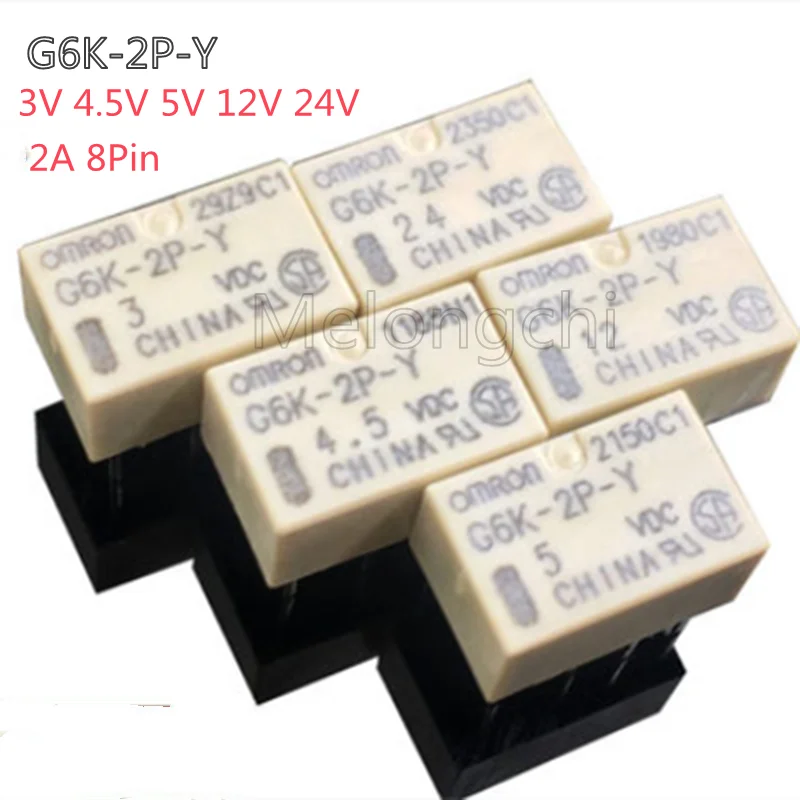 Relé original 20 piezas OMRON, G6K 2P Y, 5VDC, G6K 2P Y, 12VDC, G6K 2P Y, 24VDC, G6K 2F Y, 3V ...