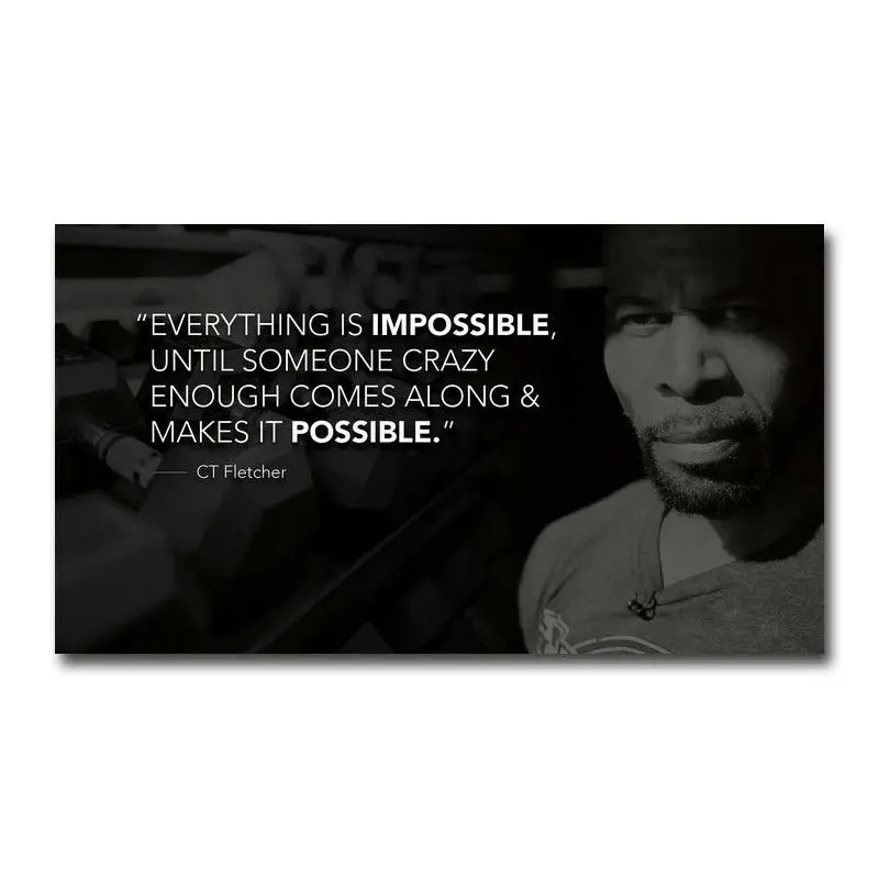 Ct Fletcher Bodybuilding Motivational Silk Poster Wall Sticker ...