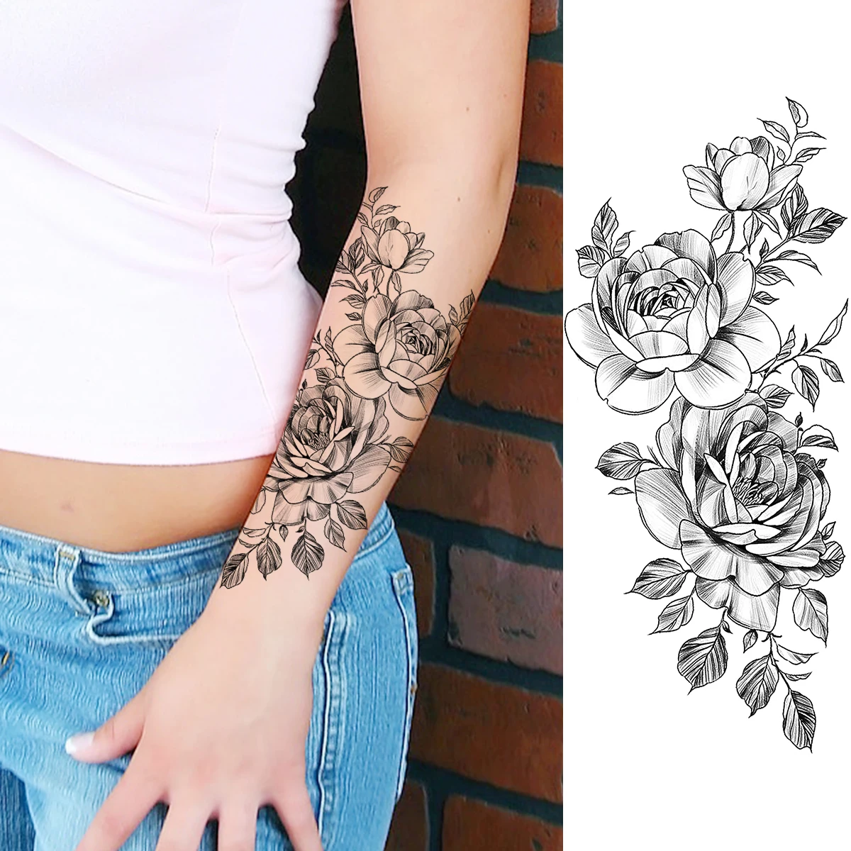 Flower Lower Arm Tattoos For Women