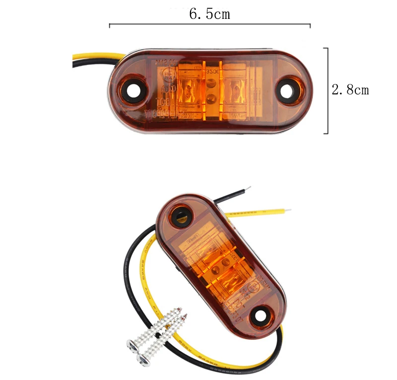 Generic 2 LED Truck Side Light Yellow Side Width Lamp Car Truck ...