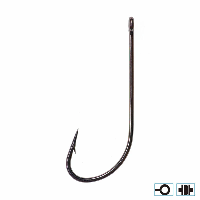 50pcs 2X Long Shank Stinger Deer Hair Hook for Smaller Pike Salmon Bass ...