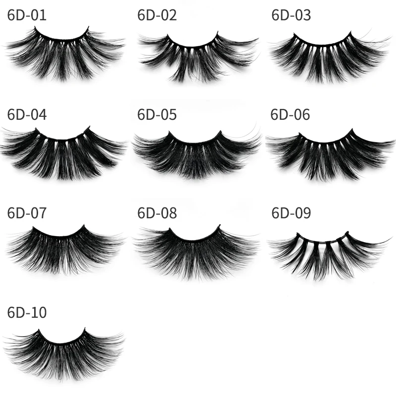 20/30/50 Pairs 25mm Lashes Wholesale 25 mm False Eyelashes Thick Strip ...