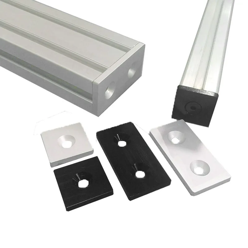 Aluminum-Profile-End-Cap-Cover-Plate-With-Single-or-Double-Holes-for ...