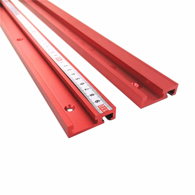 Woodworking Miter Gauge with track Stop Table saw push handle Backing T ...