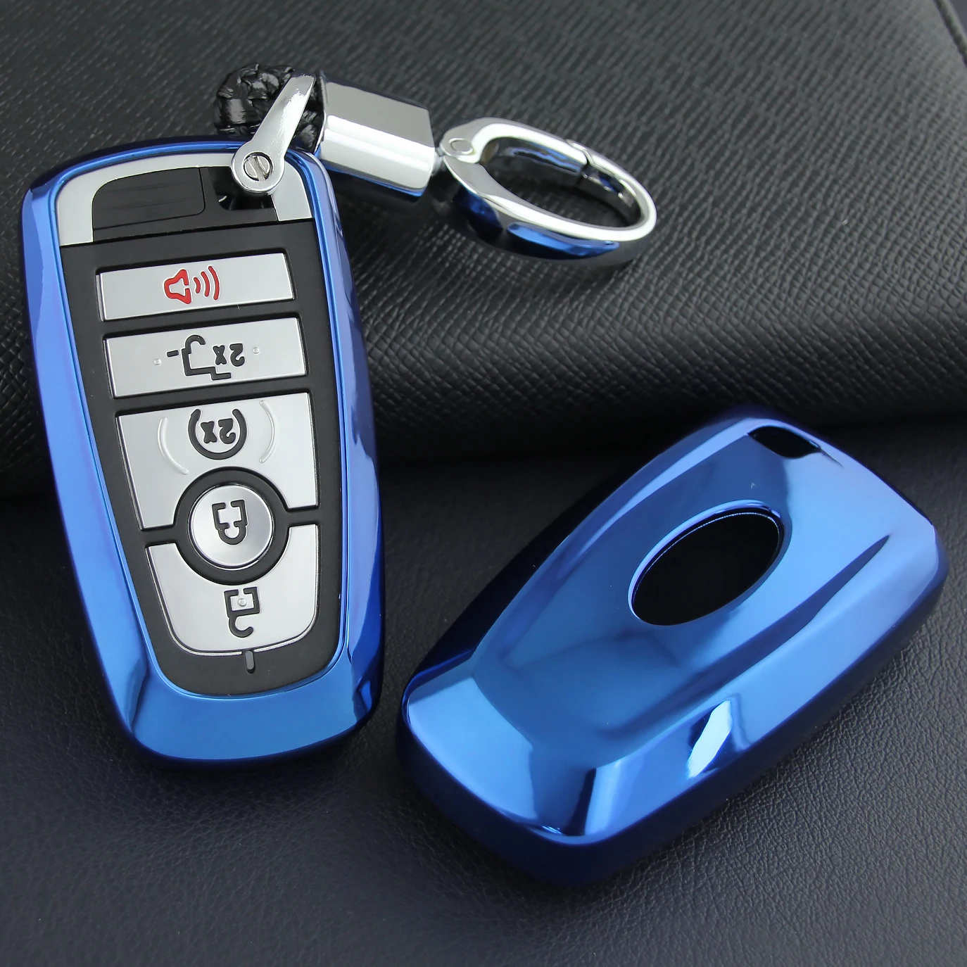 Smart Car Key Fob Chain Ring Cover Case For Ford Mustang Fusion Edge ...