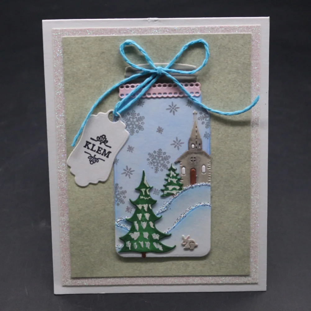 Бутылка фон металлические Вырубные штампы Рождественская елка замок ...