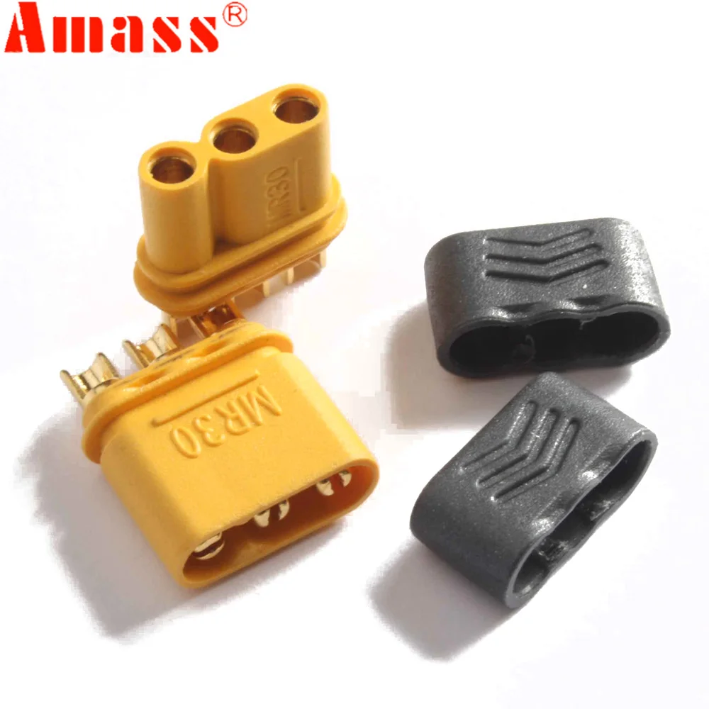 5-10-50-pair-AMASS-MR30-Male-Female-Connector-Plug-with-Sheath-for-RC ...