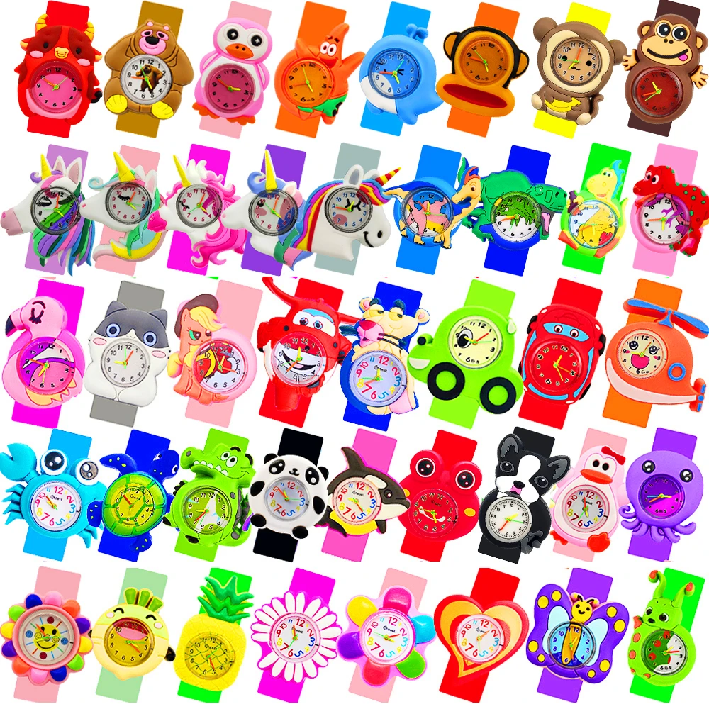 Free Shipping 99 Styles Cartoon Children Watch Baby Learn Time Toy Kids ...