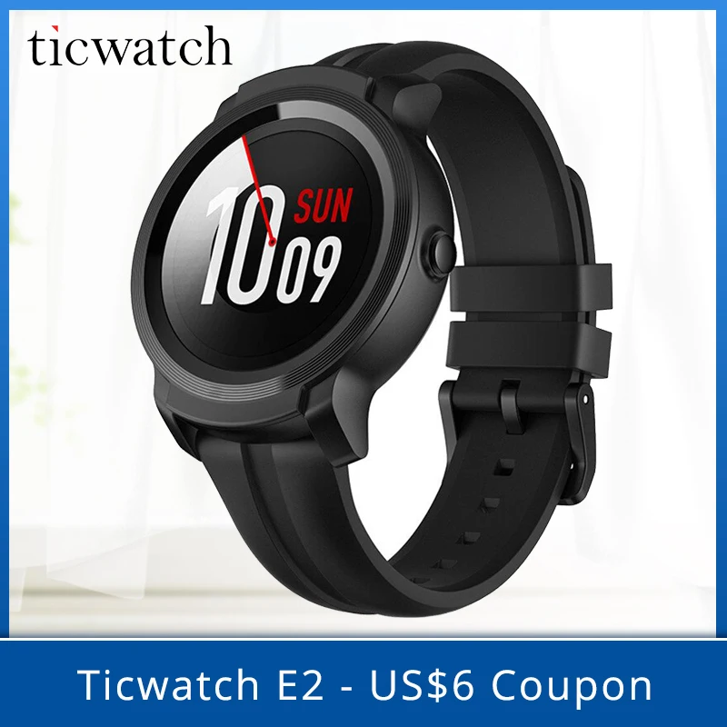 Смарт-часы Ticwatch E2, фитнес, Bluetooth, WiFi, Android, одежда, gps ...